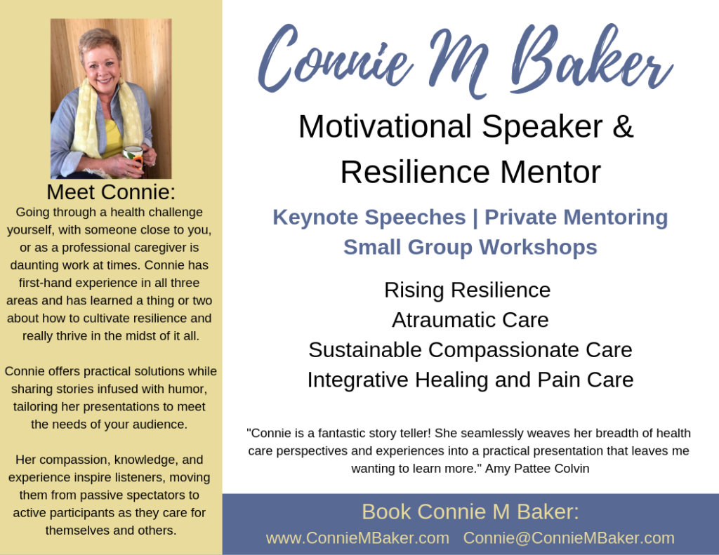 Speaking - Connie M Baker